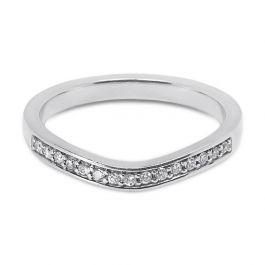 Curved Pave Setting Diamond Wedding Ring - Reve Diamonds London UK