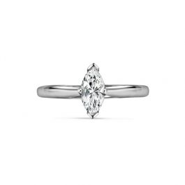 Plain Marquise Cut Solitaire Diamond Engagement Ring | Reve Diamonds