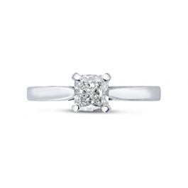 Cushion Cut Lab Grown Diamond Solitaire Engagement Ring | Reve Diamonds