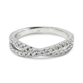 Double Cross Diamond Wedding Ring | Rêve Diamonds